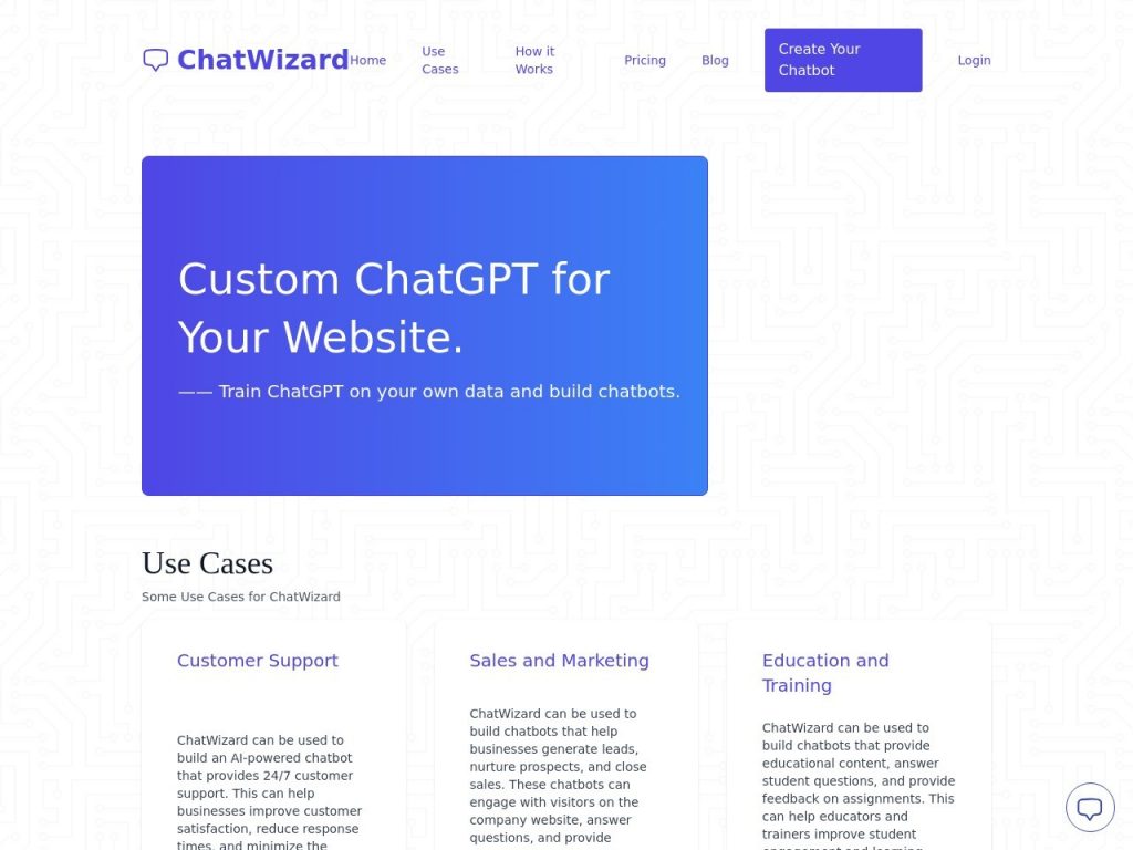 ChatWizard: Elevate User Engagement with AI-Powered Chatbot Builder - AI Fella