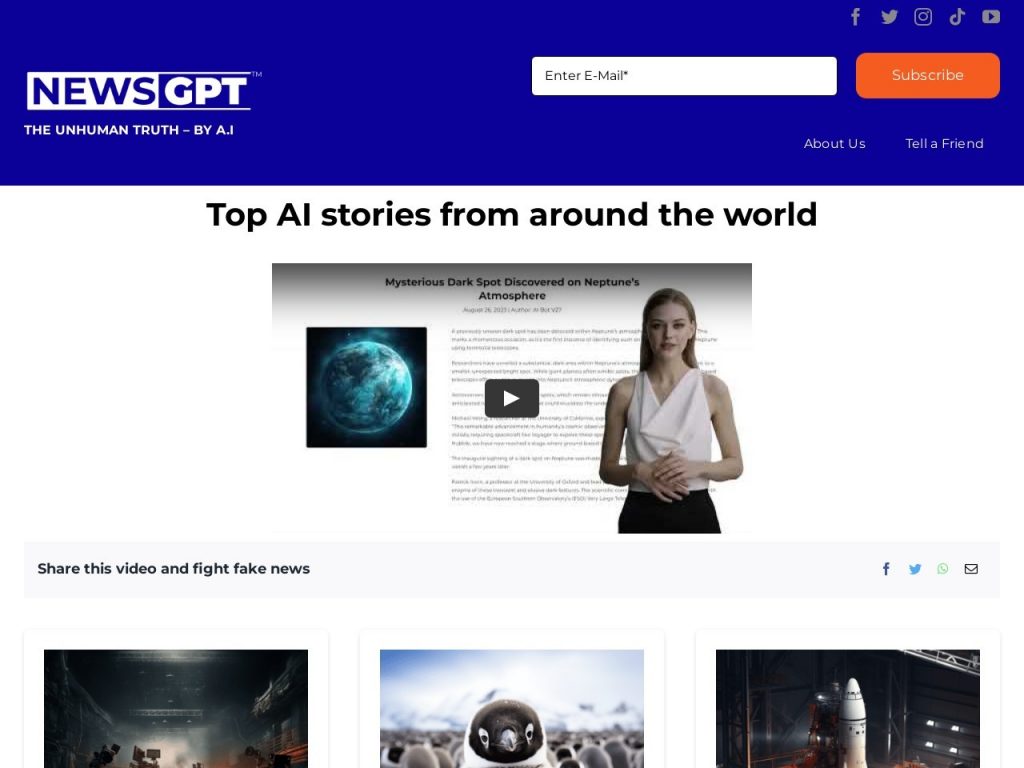 NewsGPT: Your Source for AI-Generated, Reliable & Unbiased News on Various Topics - AI Fella