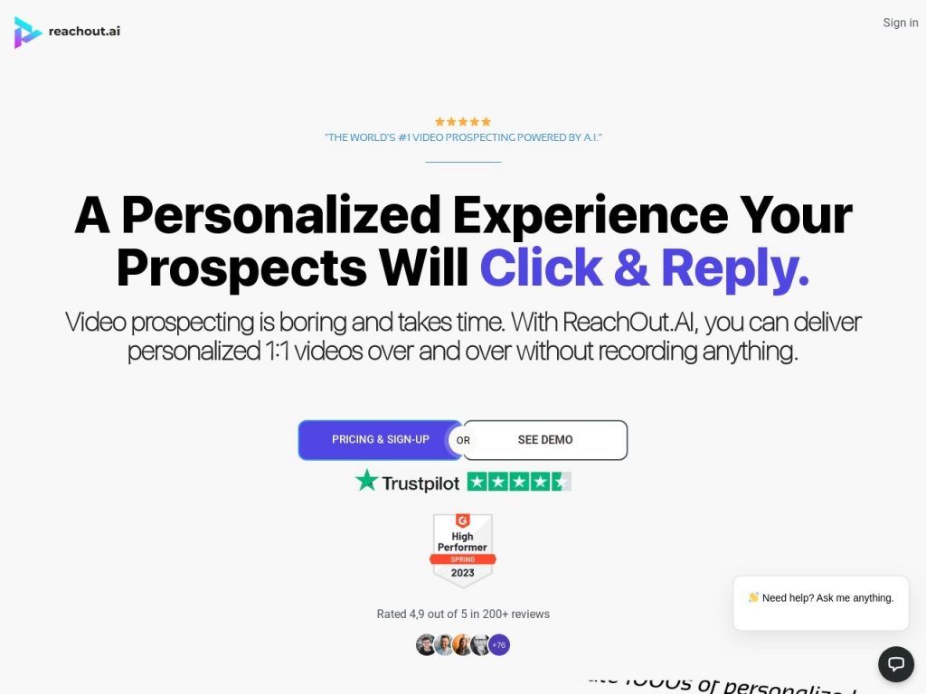 ReachOut.AI: AI-Powered Personalized Videos for High Engagement - AI Fella