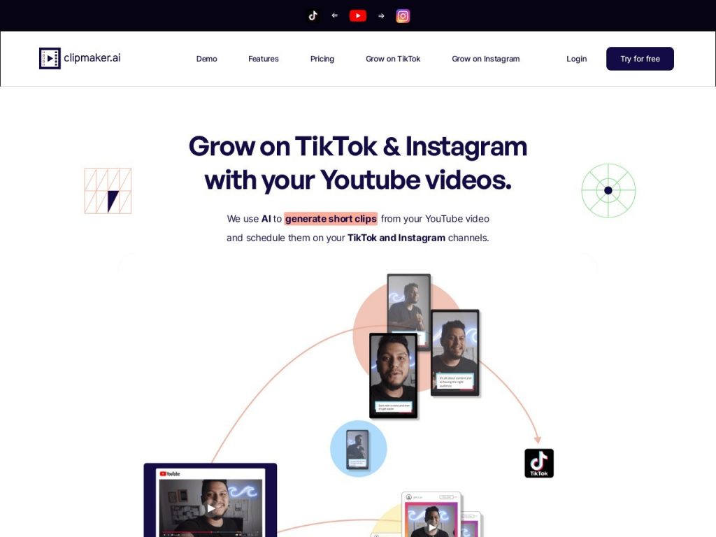 ClipMaker: The AI-Powered Video Clip Creator for TikTok and Instagram ...