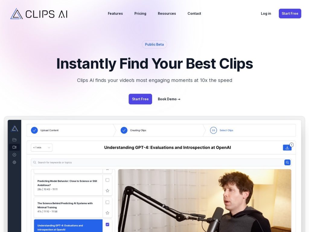 Clips AI: The Ultimate AI-Powered Platform for Transforming Long-Form Content into Engaging ...